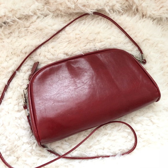 Bags | Crimson Red Crossbody Bag | Poshmark